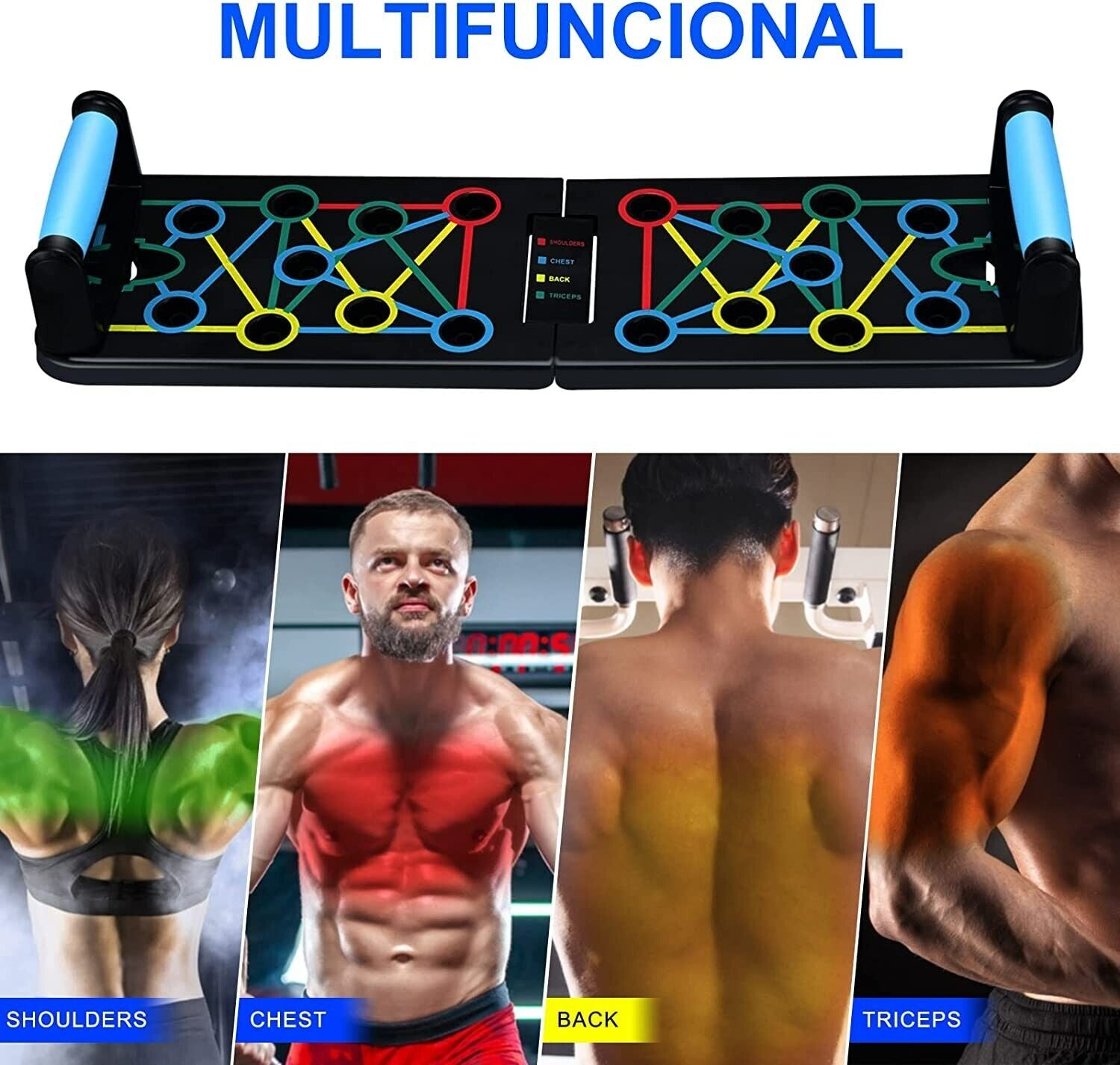 All In1 Push up Rack Board System Fitness Workout Train Home Gym Exerc ...